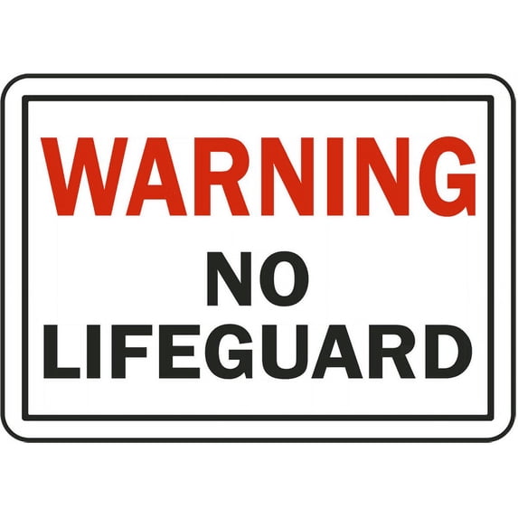 Vinyl Stickers - Tennessee No Lifeguard Sign - Safety and Warning ...