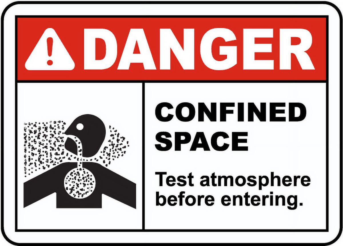 Vinyl Stickers - Test Atmosphere Before Entering Sign - Safety and ...