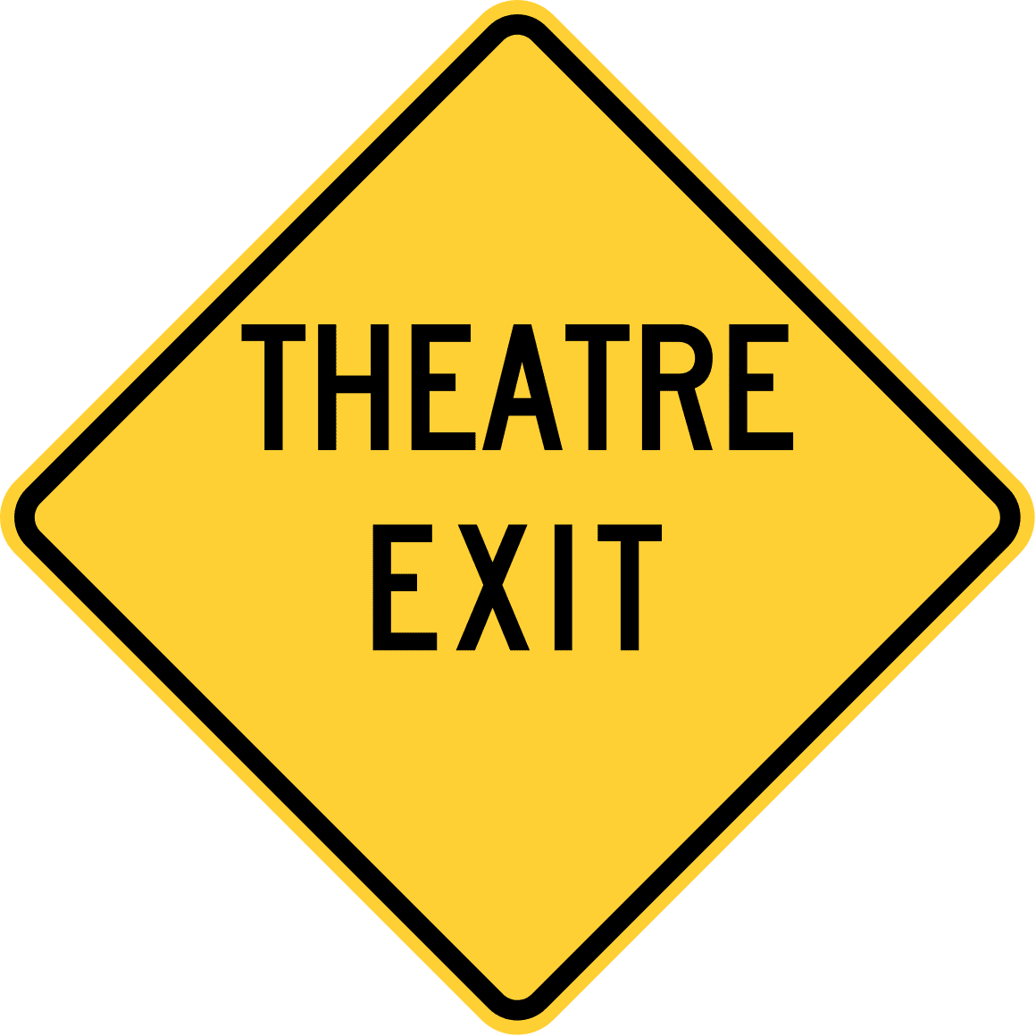 Vinyl Stickers - Theatre exit, Wisconsin - Safety and Warning Warehouse ...