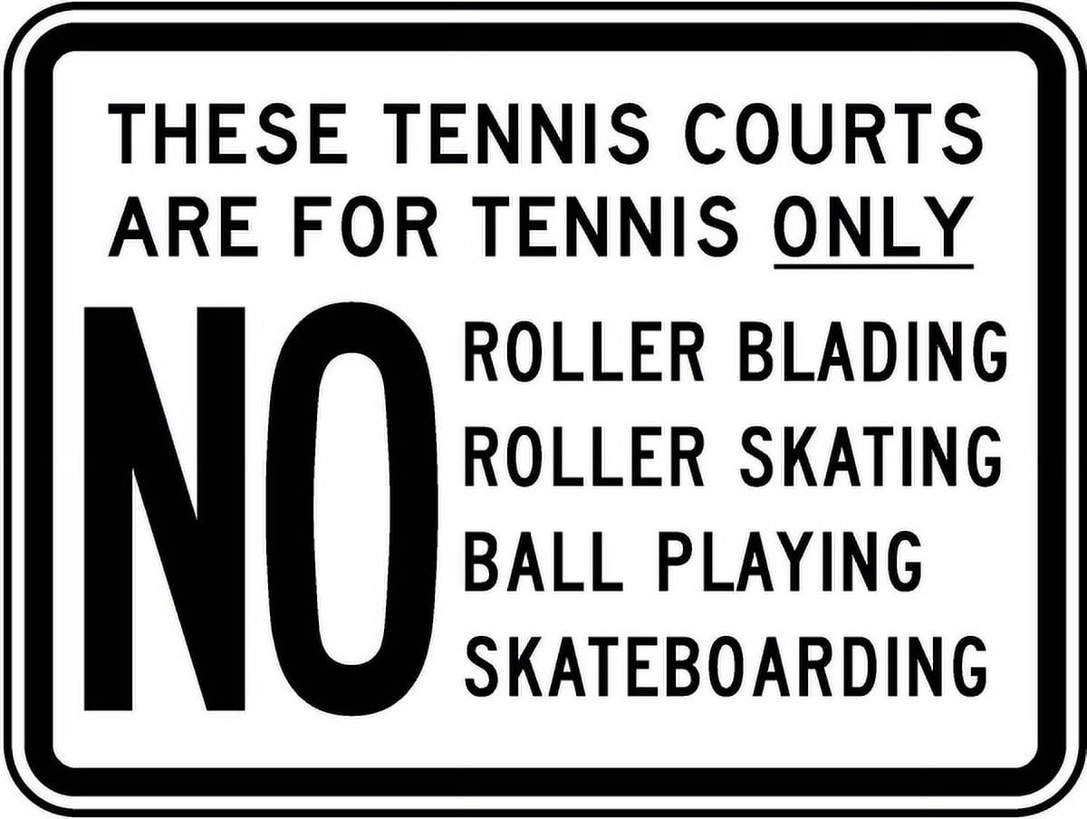 Vinyl Stickers - These Courts are for Tennis Use Only Sign - Safety and ...