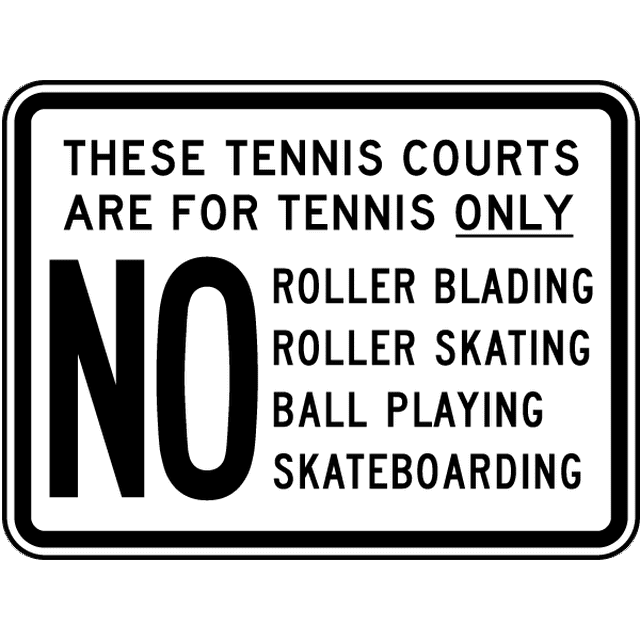 Vinyl Stickers - These Courts are for Tennis Use Only Sign - Safety and ...