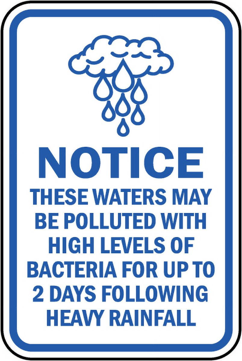 Vinyl Stickers - These Waters May Be Polluted Sign - Safety and Warning ...