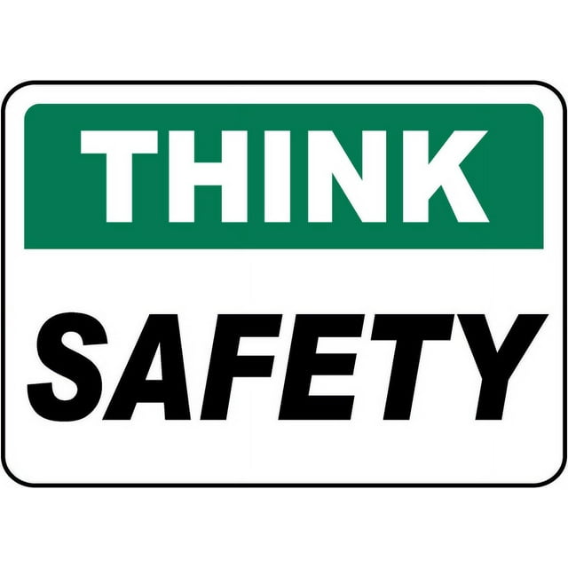 Vinyl Stickers - Think Safety Sign - Safety and Warning Warehouse Signs ...