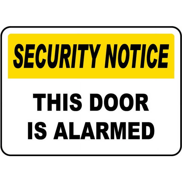 Vinyl Stickers - This Door is Alarmed Sign - Safety and Warning ...