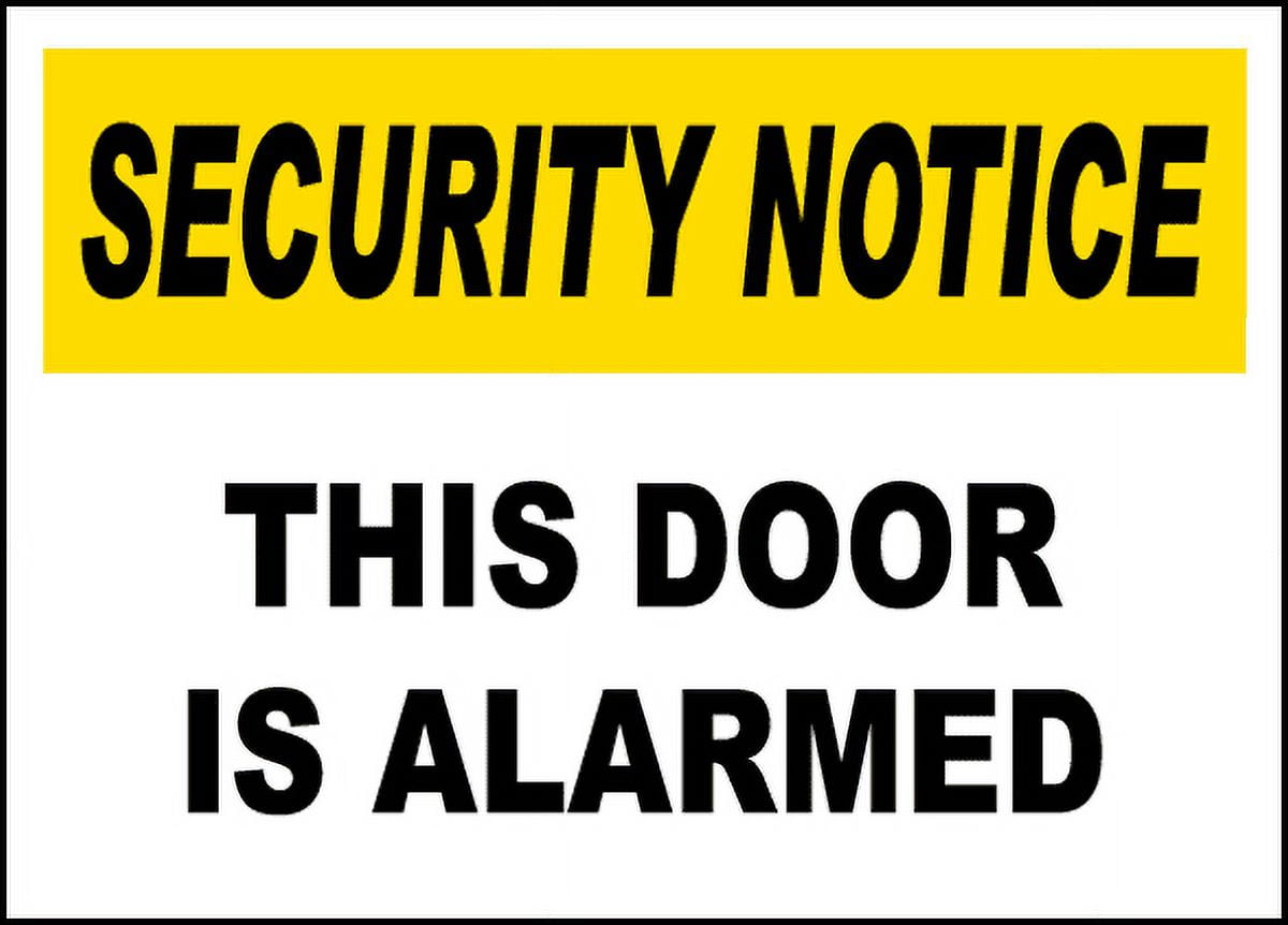 Vinyl Stickers - This Door is Alarmed Sign - Safety and Warning ...