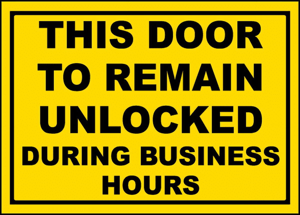 Vinyl Stickers - This Door to Remain Locked Sign - Safety and Warning ...
