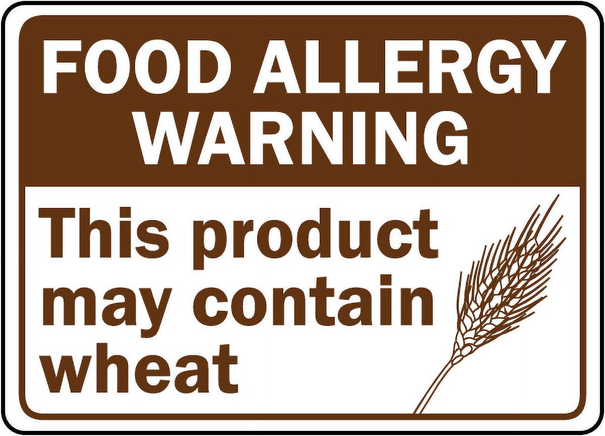 Vinyl Stickers - This Product May Contain Wheat Sign - Safety and ...