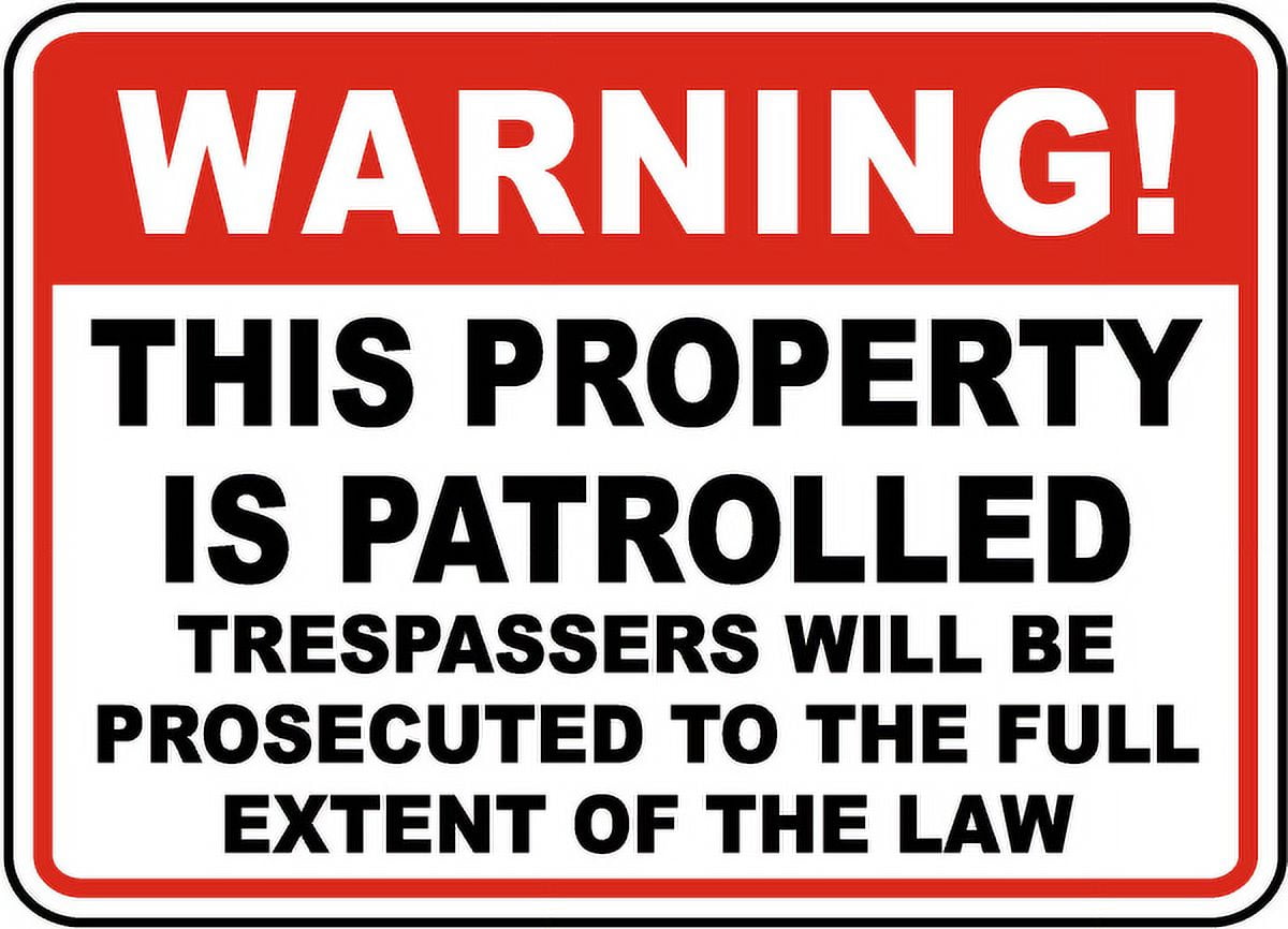 Vinyl Stickers - This Property is Patrolled Sign - Safety and Warning ...