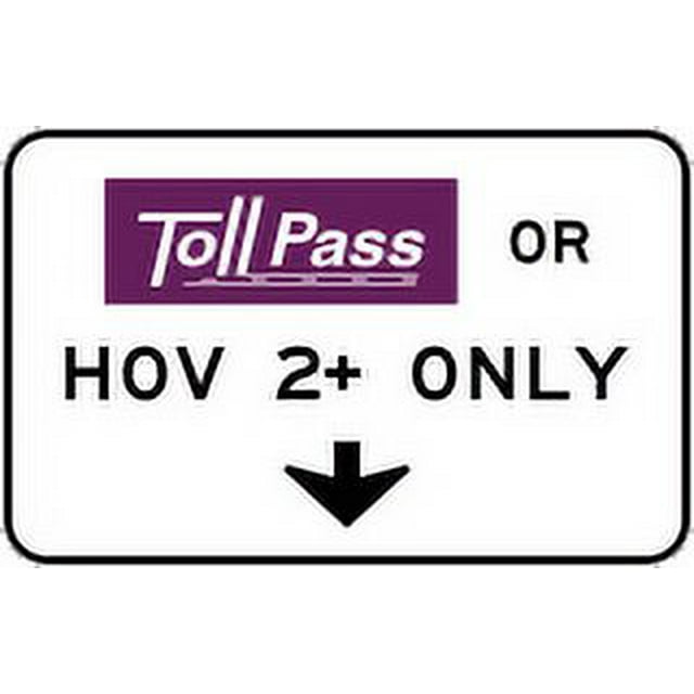 Vinyl Stickers - Toll Road Pass or HOV 2+ - Safety and Warning ...