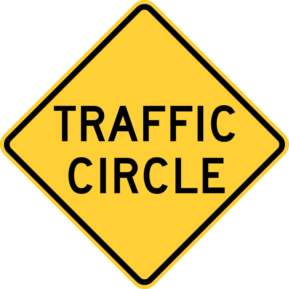 Vinyl Stickers - Traffic Circle, Alternate - Safety and Warning ...