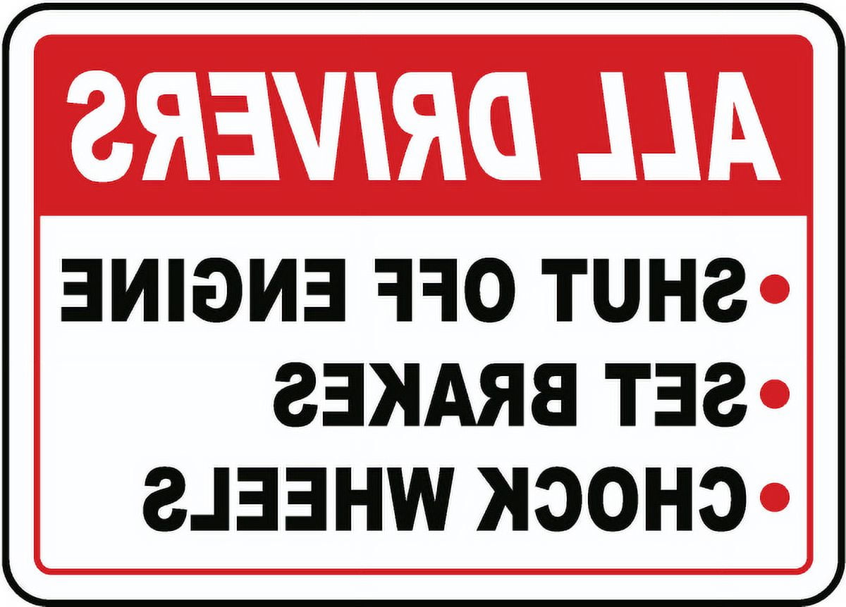 Vinyl Stickers - Truck Driver Parking Checklist Sign S3 - Safety and ...