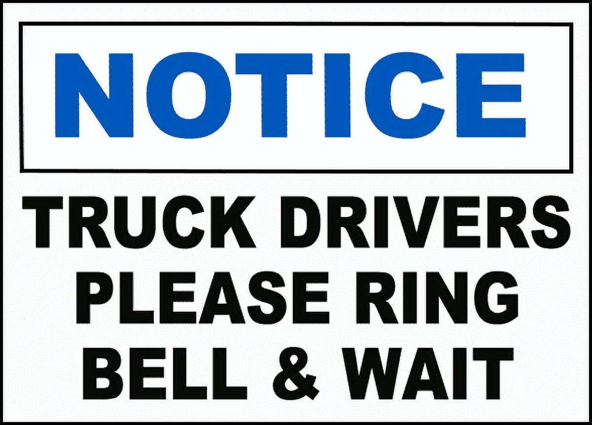 Vinyl Stickers - Truck Drivers Ring Bell & Wait Sign - Safety and ...