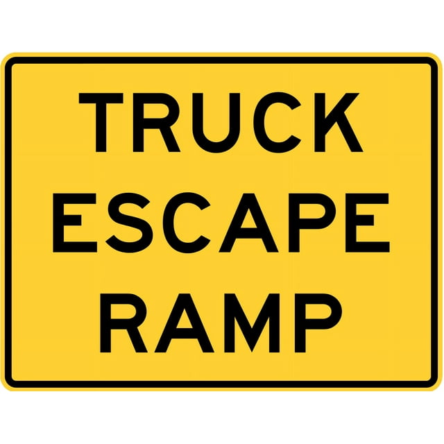 Vinyl Stickers - Truck Escape ramp - Safety and Warning Warehouse Signs ...