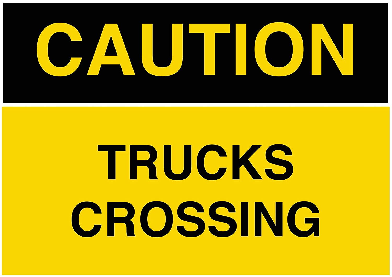 Vinyl Stickers - Trucks Crossing Sign - Safety and Warning Warehouse ...