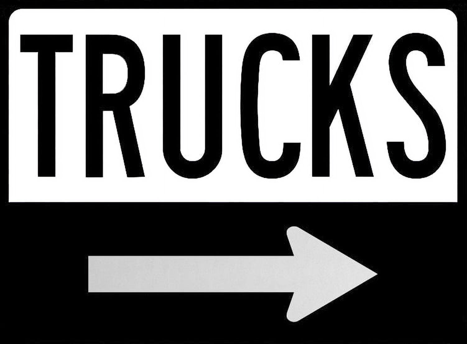 Vinyl Stickers - Trucks (Right Arrow) Sign - Safety and Warning ...