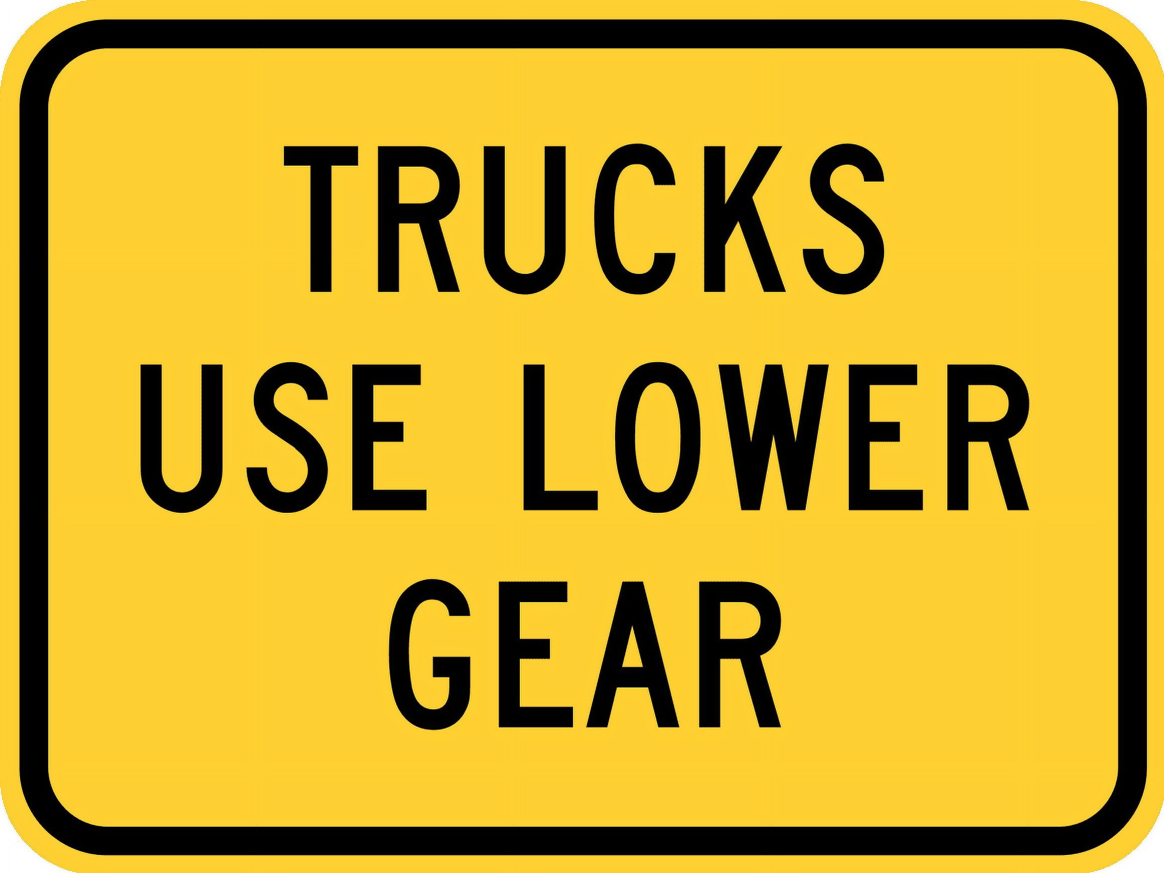 Vinyl Stickers - Trucks use Lower Gear (Plaque) - Safety and Warning ...