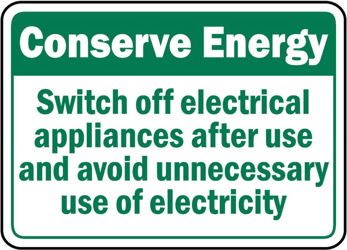 Vinyl Stickers - Turn Off Appliances After Use Sign - Safety and ...