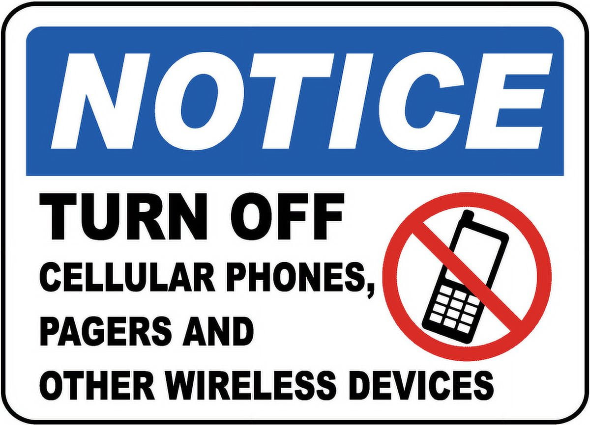 Vinyl Stickers - Turn Off Cellular Phones, Pagers Sign - Safety and ...