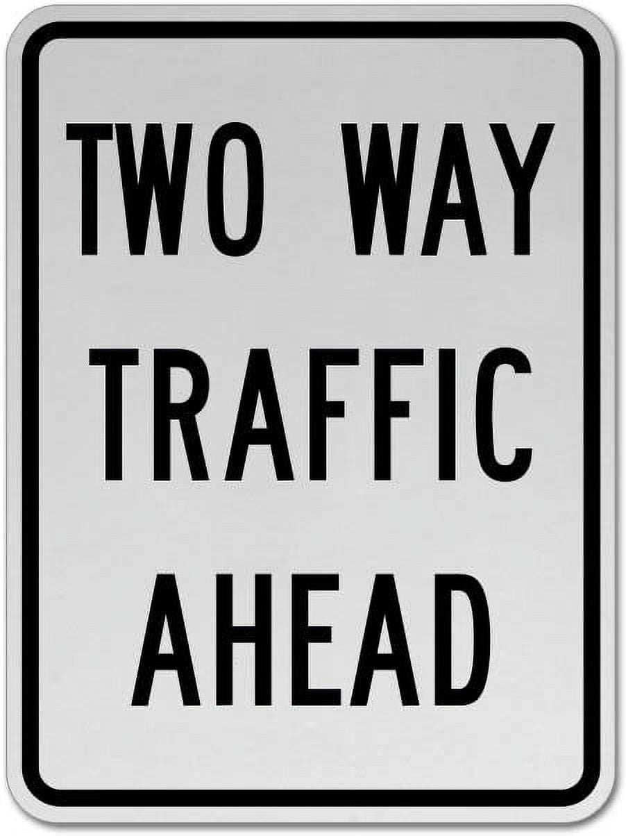 Vinyl Stickers - Two Way Traffic Ahead Sign - Safety and Warning ...