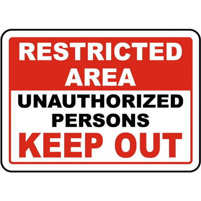 Vinyl Stickers - Unauthorized Keep Out Sign S4 - Safety and Warning ...