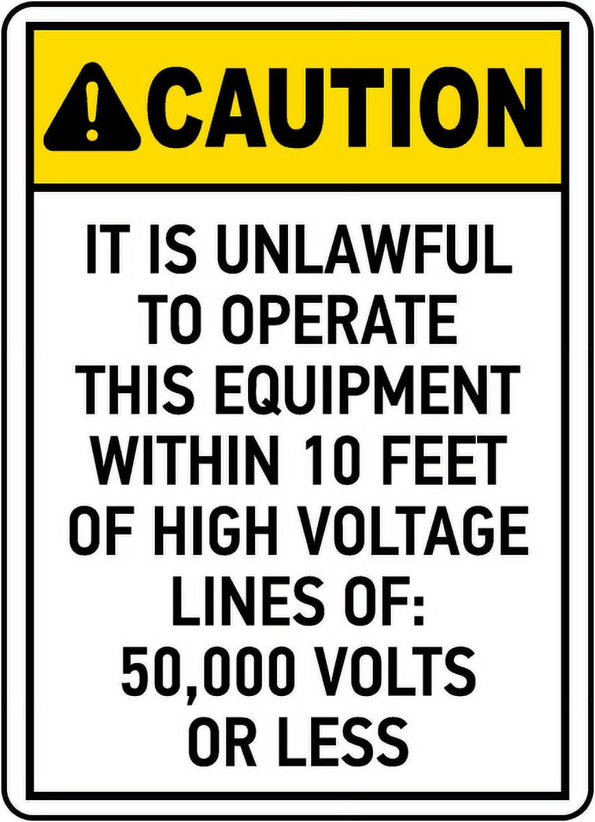 Vinyl Stickers - Unlawful to Operate Within 10 Feet Sign - Safety and ...
