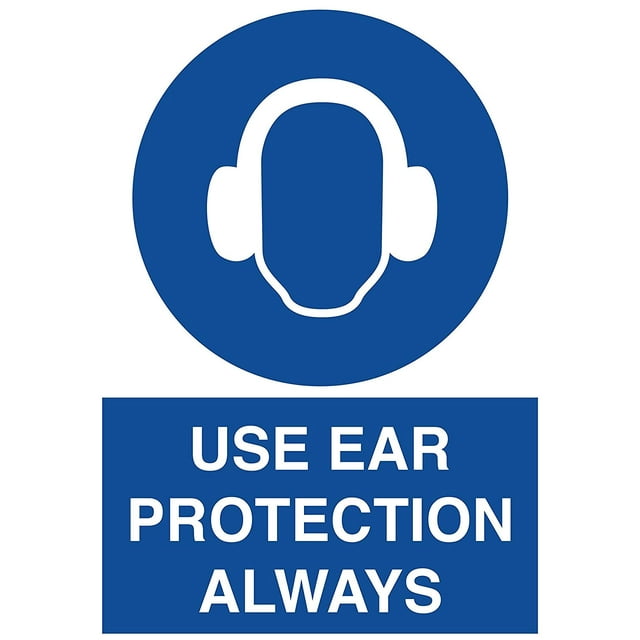 Vinyl Stickers - Use Ear Protection Always Sign - Safety and Warning ...