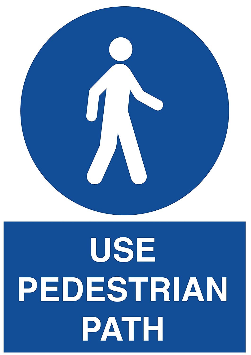 Vinyl Stickers - Use Pedestrian Path Sign - Safety and Warning ...