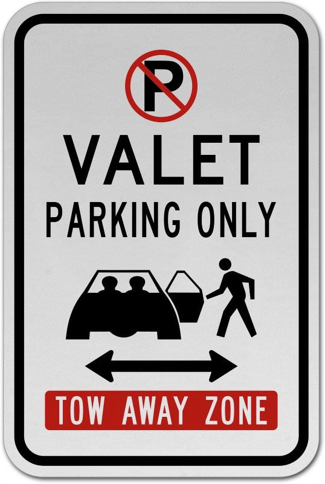 Vinyl Stickers - Valet Parking Only Tow Away Zone Sign U1 - Safety and ...