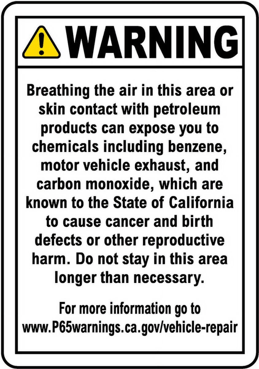 Vinyl Stickers - Vehicle Repair Facility Warning Sign - Safety and ...