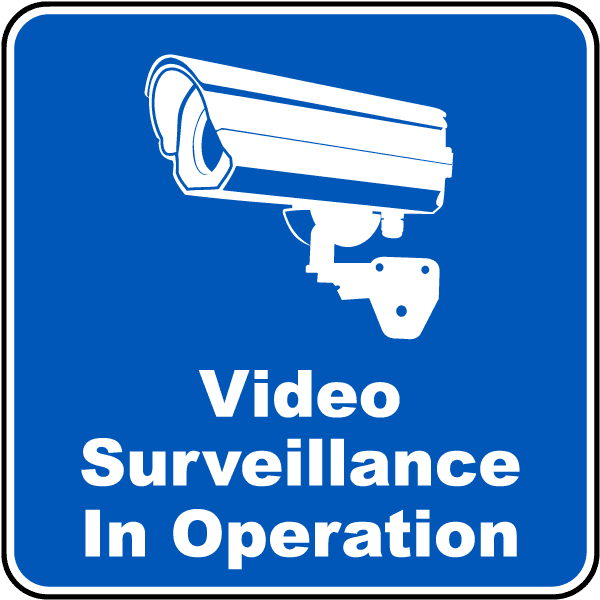 Vinyl Stickers - Video Surveillance in Operation Sign - Safety and ...