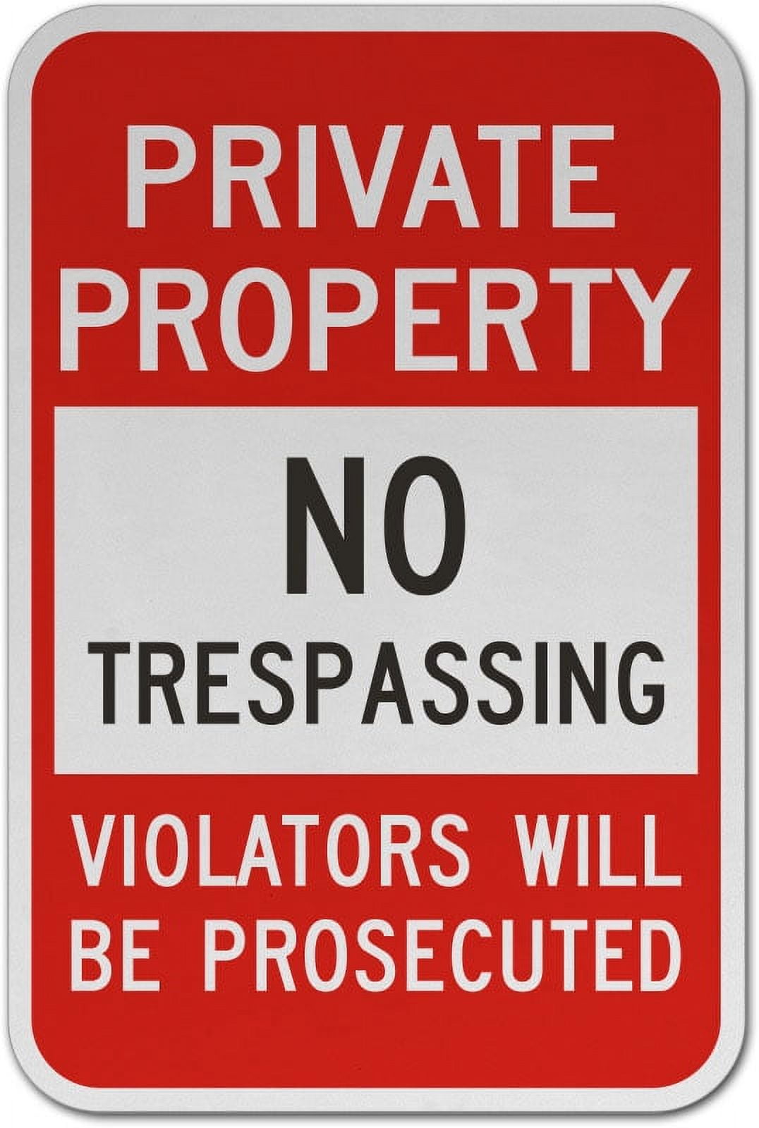 Vinyl Stickers - Violators Prosecuted No Trespassing Sign 1 - Safety ...