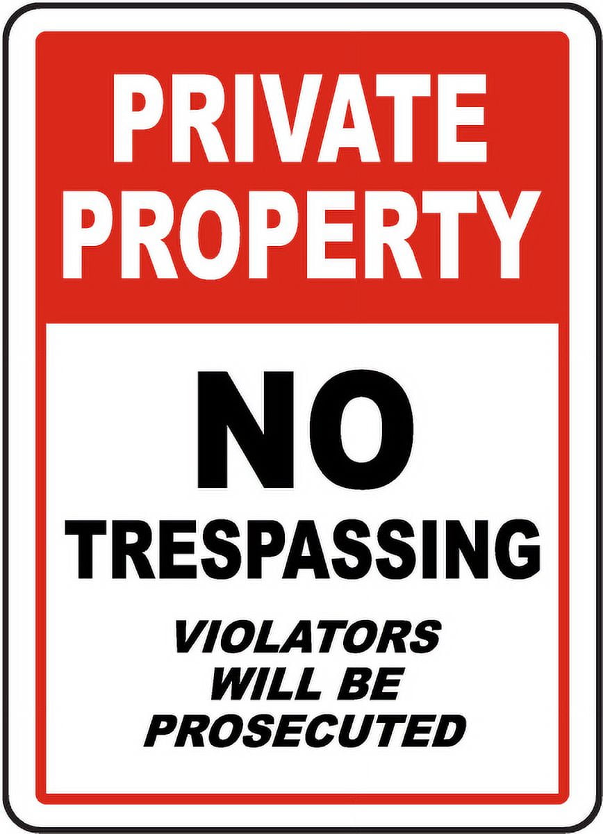 Vinyl Stickers - Violators Prosecuted No Trespassing Sign 10 - Safety ...