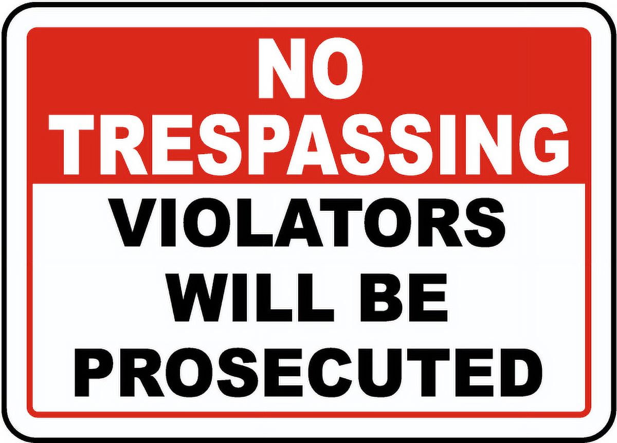 Vinyl Stickers - Violators Prosecuted No Trespassing Sign 3 - Safety ...