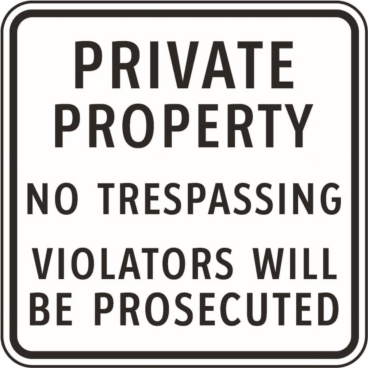 Vinyl Stickers - Violators Prosecuted No Trespassing Sign 4 - Safety ...
