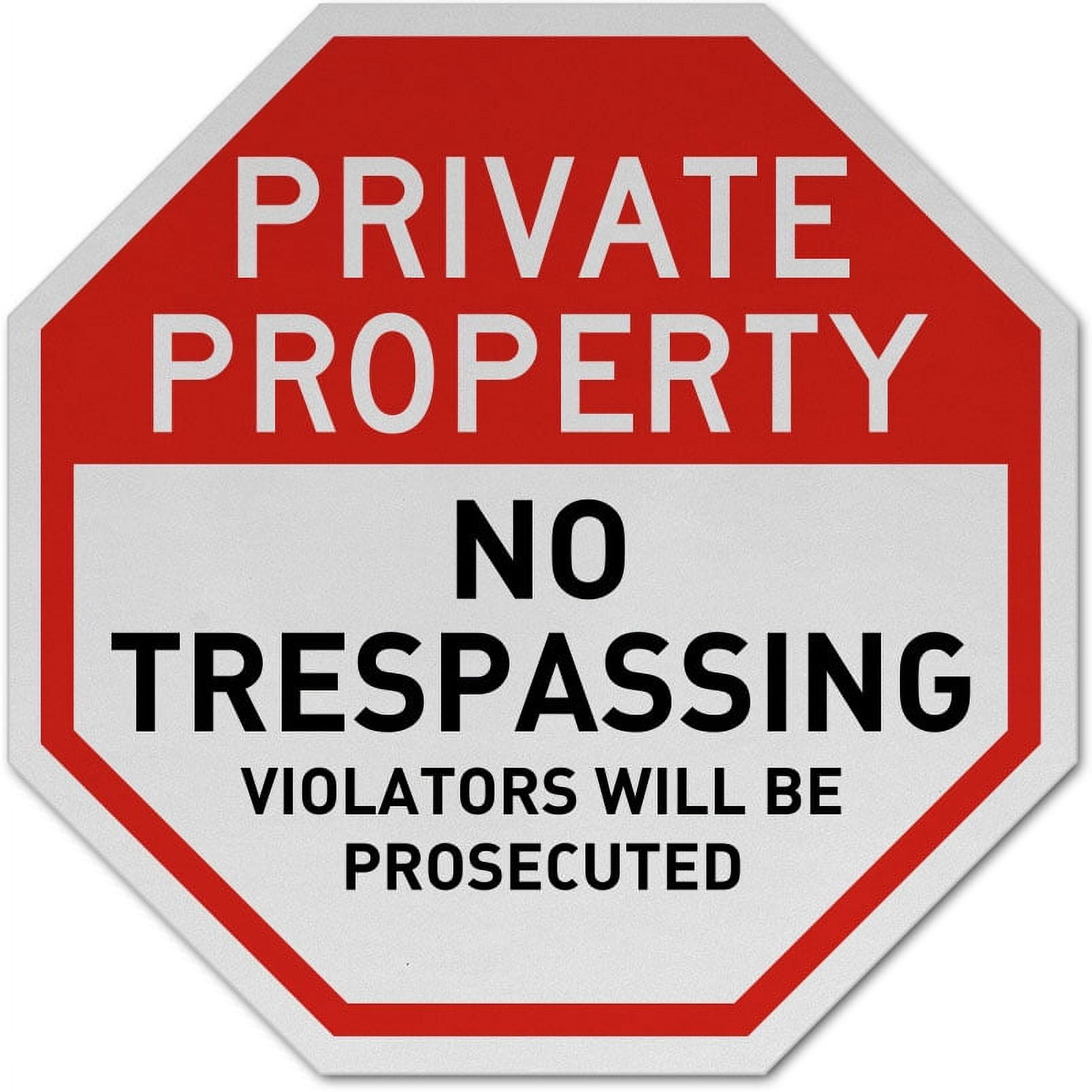 Vinyl Stickers - Violators Prosecuted No Trespassing Sign 5 - Safety ...