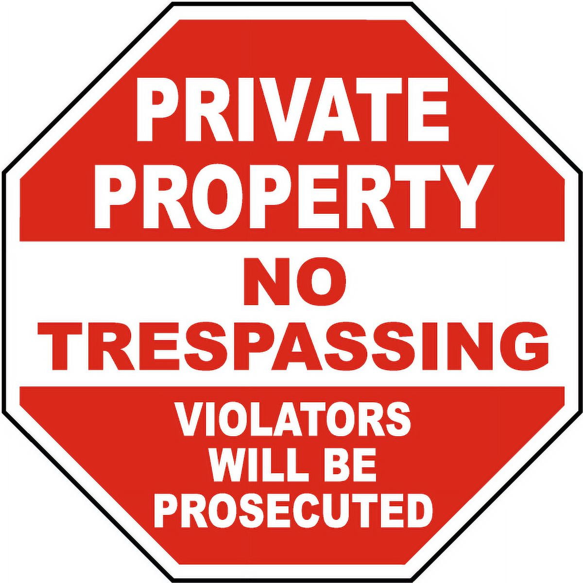 Vinyl Stickers - Violators Prosecuted No Trespassing Sign 6 - Safety ...