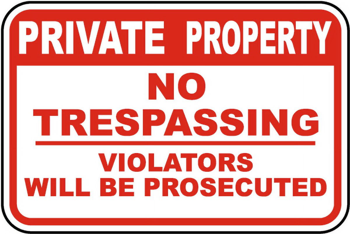 Vinyl Stickers - Violators Prosecuted No Trespassing Sign 7 - Safety ...