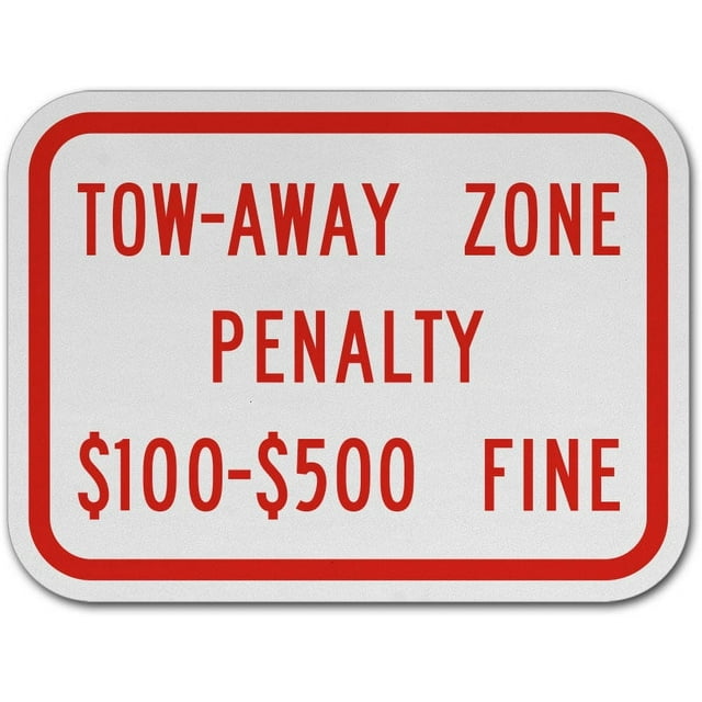 Vinyl Stickers - Virginia Tow Away Zone Penalty Sign - Safety and ...