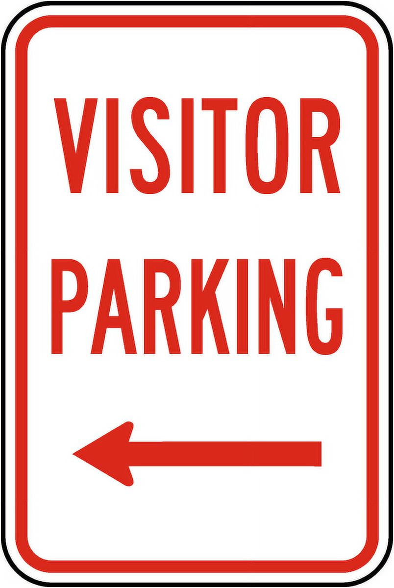 Vinyl Stickers - Visitor Parking (Left Arrow Sign) U8 - Safety and Warning Warehouse Signs ...