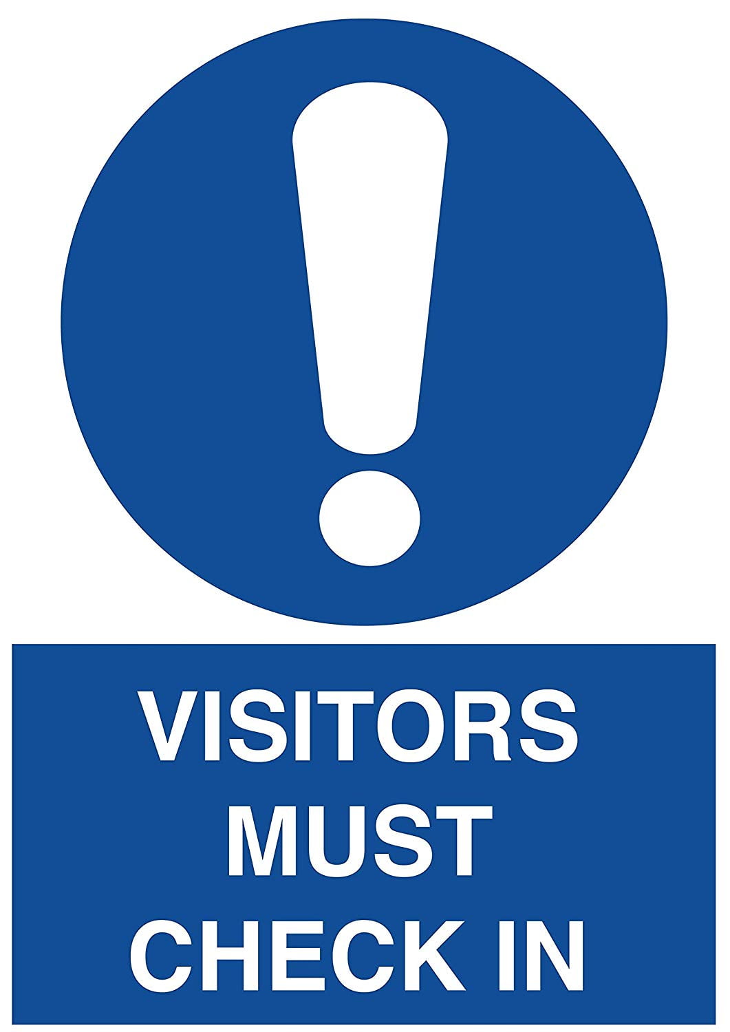Vinyl Stickers - Visitors Must Check in Sign - Safety and Warning ...