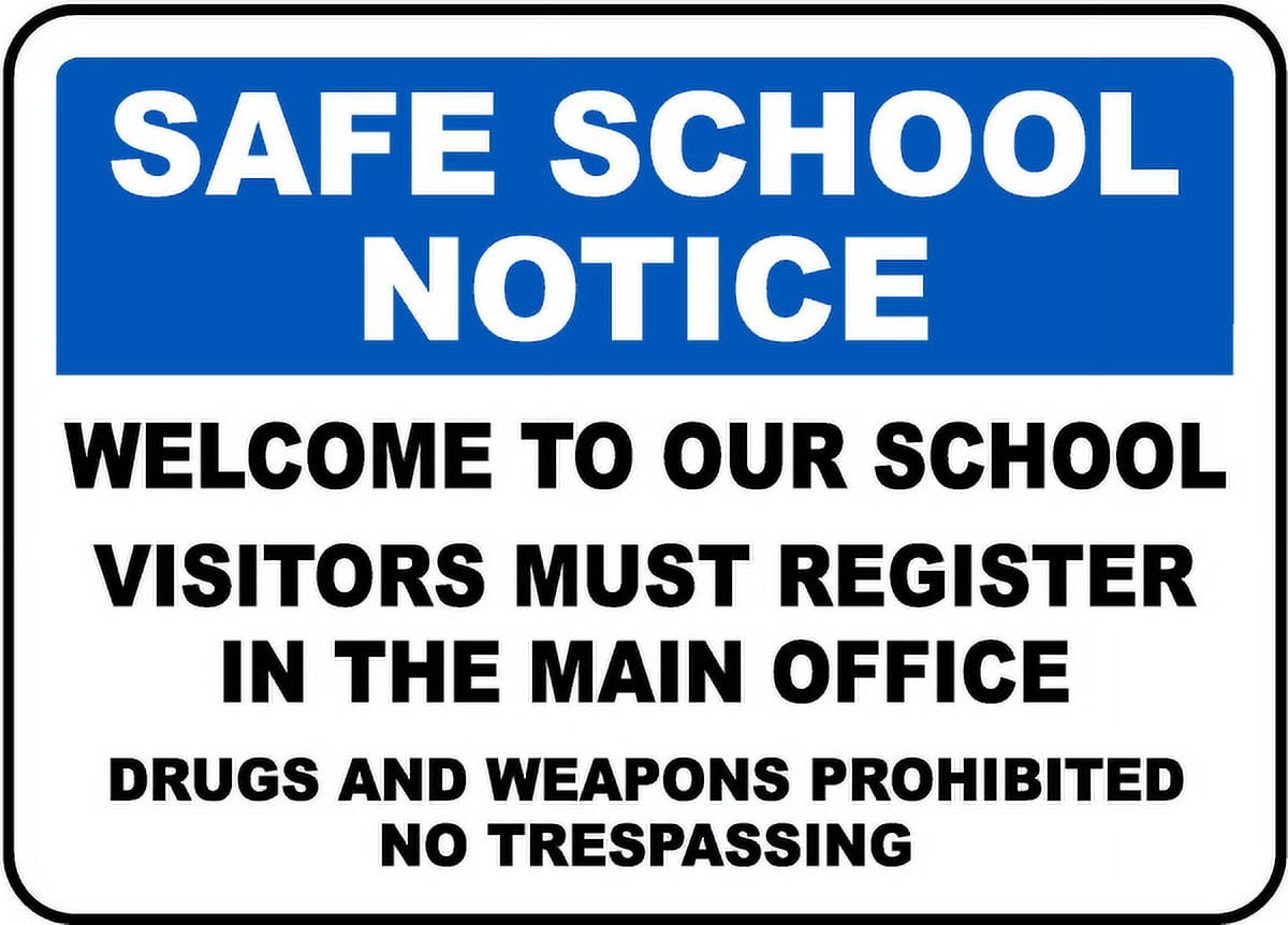 Vinyl Stickers - Visitors Register at Main Office Sign - Safety and ...