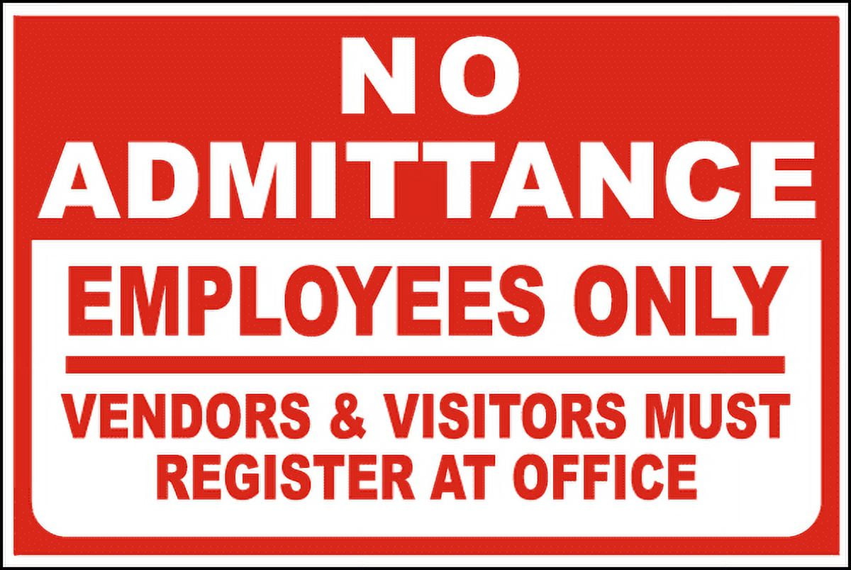 Vinyl Stickers - Visitors Register at Office Sign - Safety and Warning ...