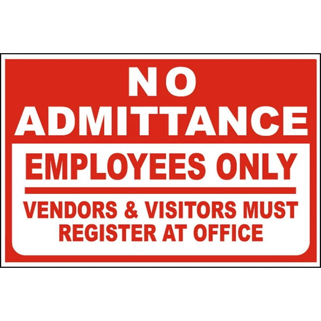 Vinyl Stickers - Visitors Register at Office Sign - Safety and Warning ...