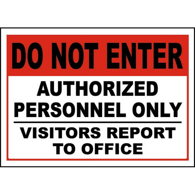 Vinyl Stickers - Visitors Report to Office Sign - Safety and Warning ...