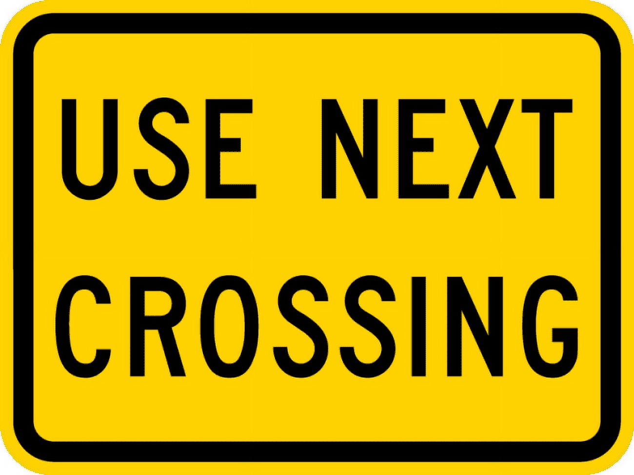Vinyl Stickers - W10-14aP-Use Next Crossing Sign (Plaque) - Safety and ...
