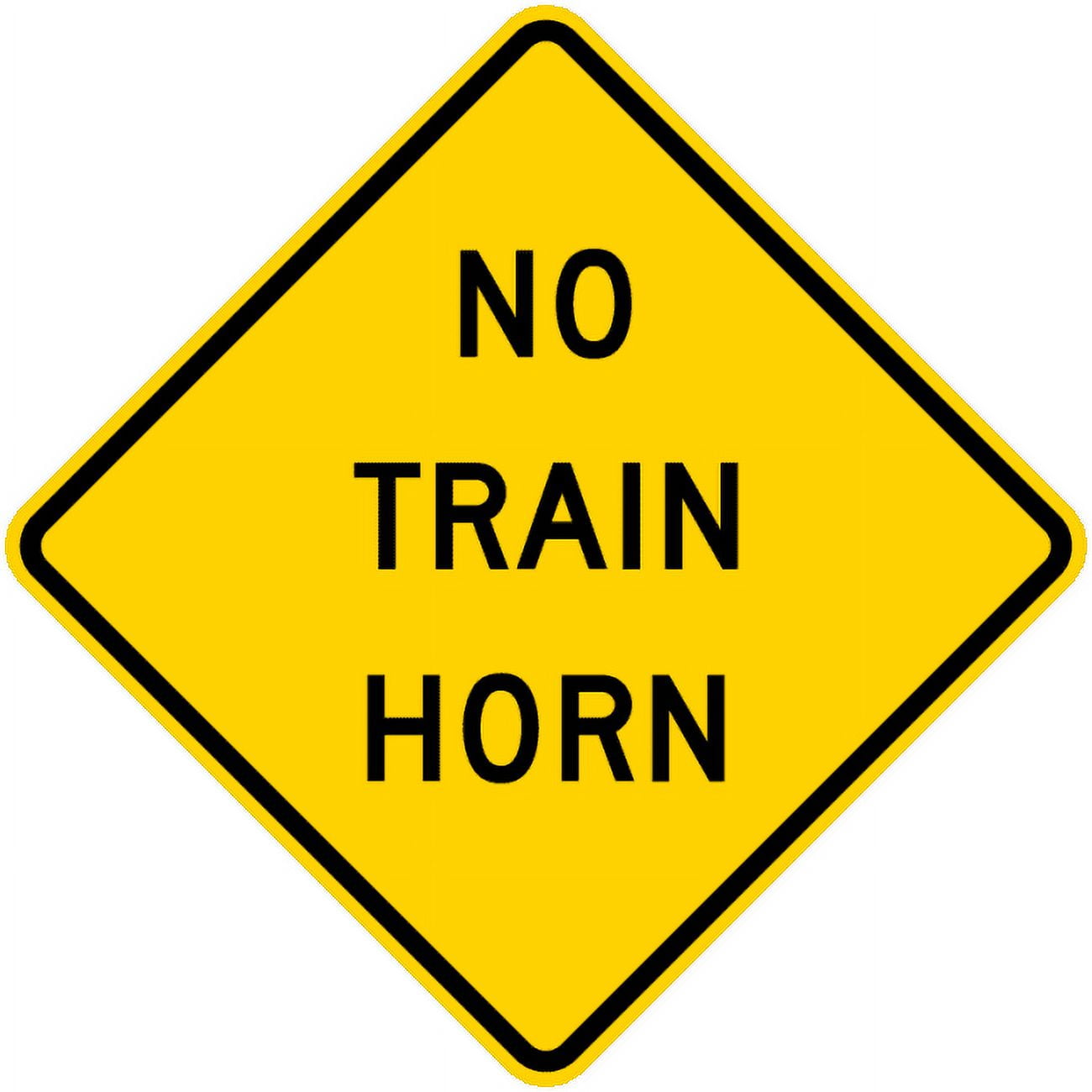 Vinyl Stickers - W10-9-No Train Horn Sign - Safety and Warning ...