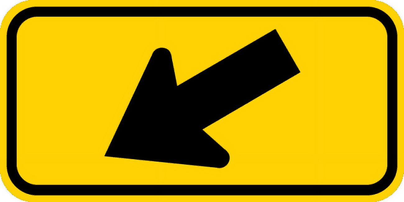Vinyl Stickers - W16-7P-Downward Diagonal Arrow(Plaque) - Safety and ...