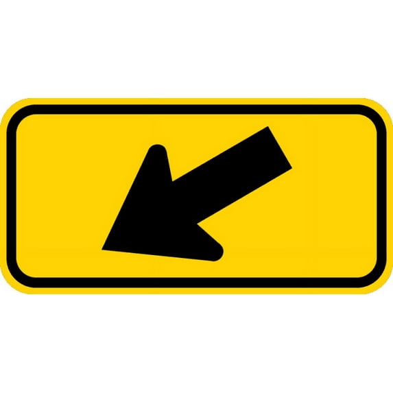 Vinyl Stickers - W16-7P-Downward Diagonal Arrow(Plaque) - Safety and ...