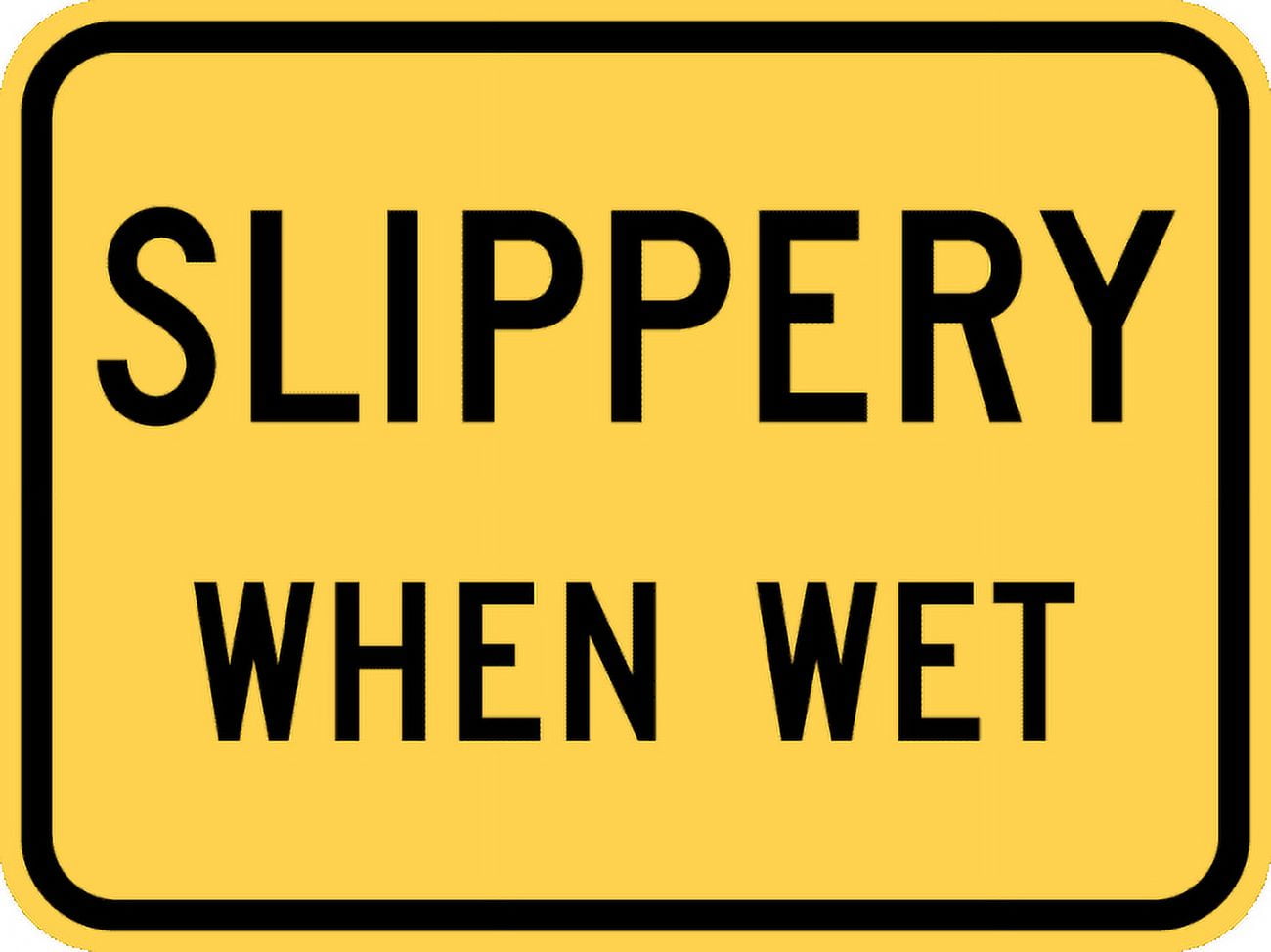 Vinyl Stickers - W8-5P-Slippery When Wet (Plaque) - Safety and Warning ...
