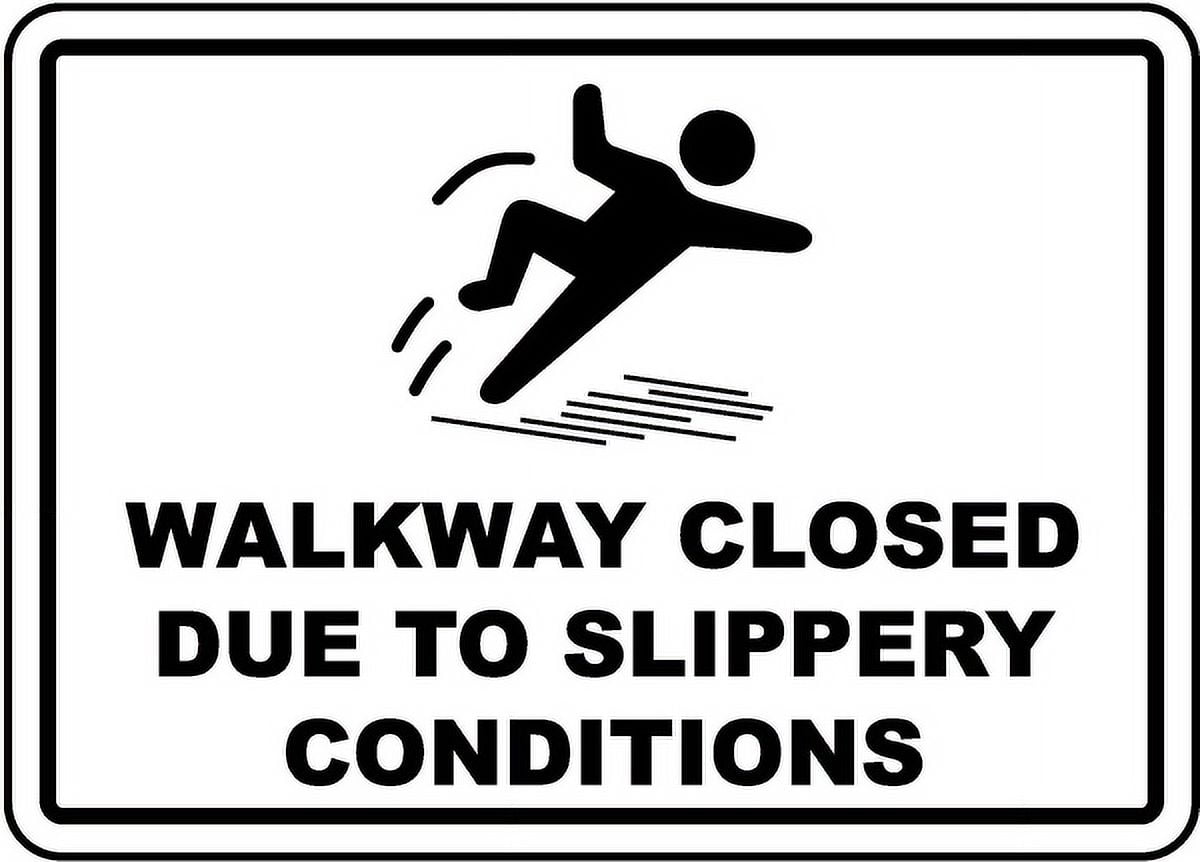 Vinyl Stickers - Walkway Closed Due to Conditions Sign - Safety and ...